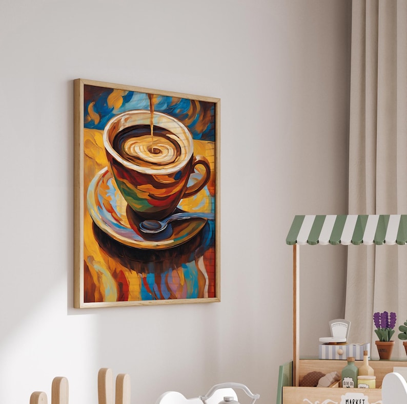 Van Gogh Coffee Cup Art – Digital Printable Wall Decor for Coffee ...