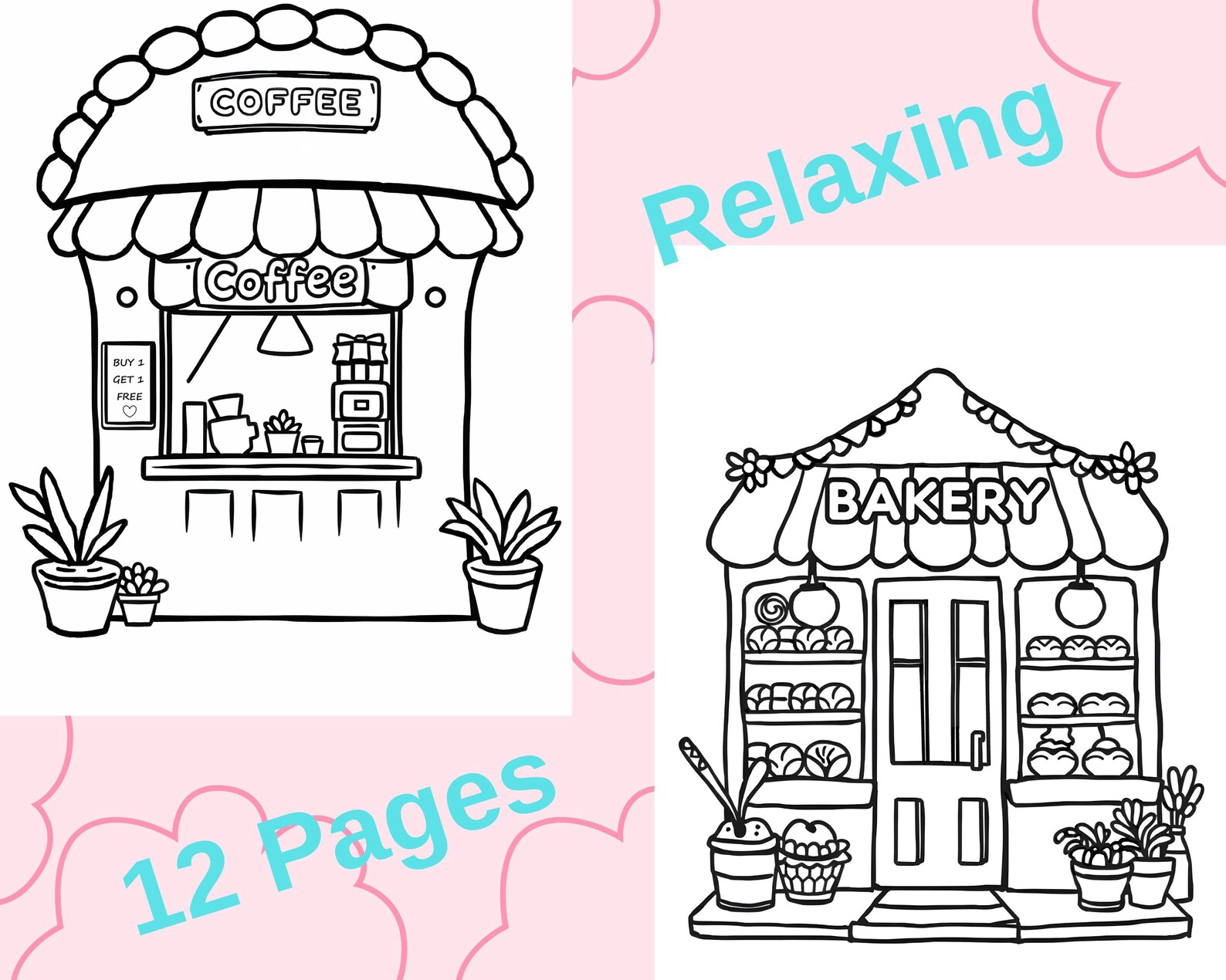12 Cute Shop and Houses Coloring Pages Neighbourhood Coloring Pages ...