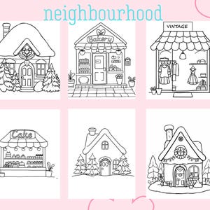 12 Cute Shop and Houses Coloring Pages Neighbourhood Coloring Pages ...