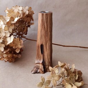 Handmade Wooden Bud Vase Mini Rustic Wood Vase Small Flower Vase for ...