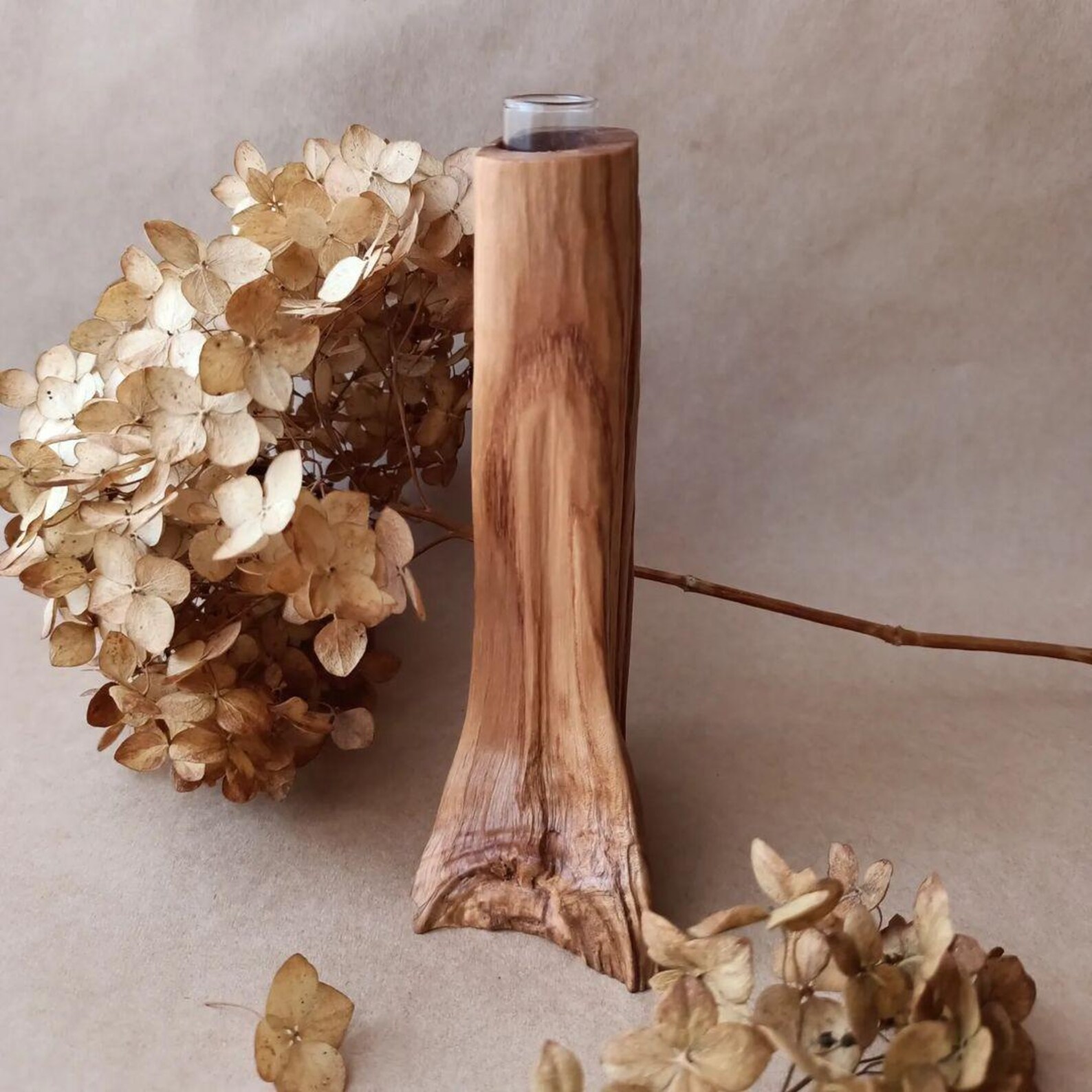 Handmade Wooden Bud Vase Mini Rustic Wood Vase Small Flower Vase for ...