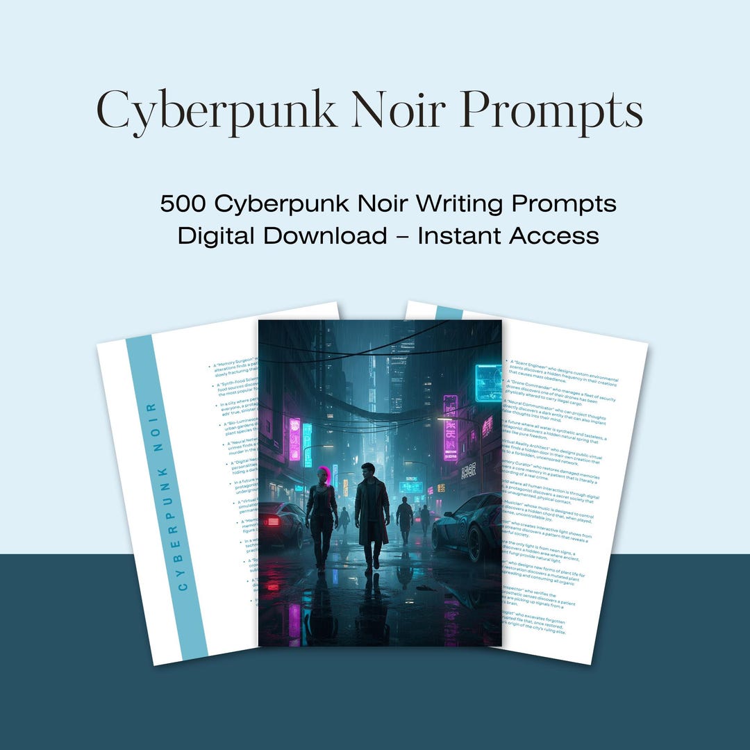 Cyberpunk Noir Writing Prompts: 500 Sci-fi Story Ideas (instant ...