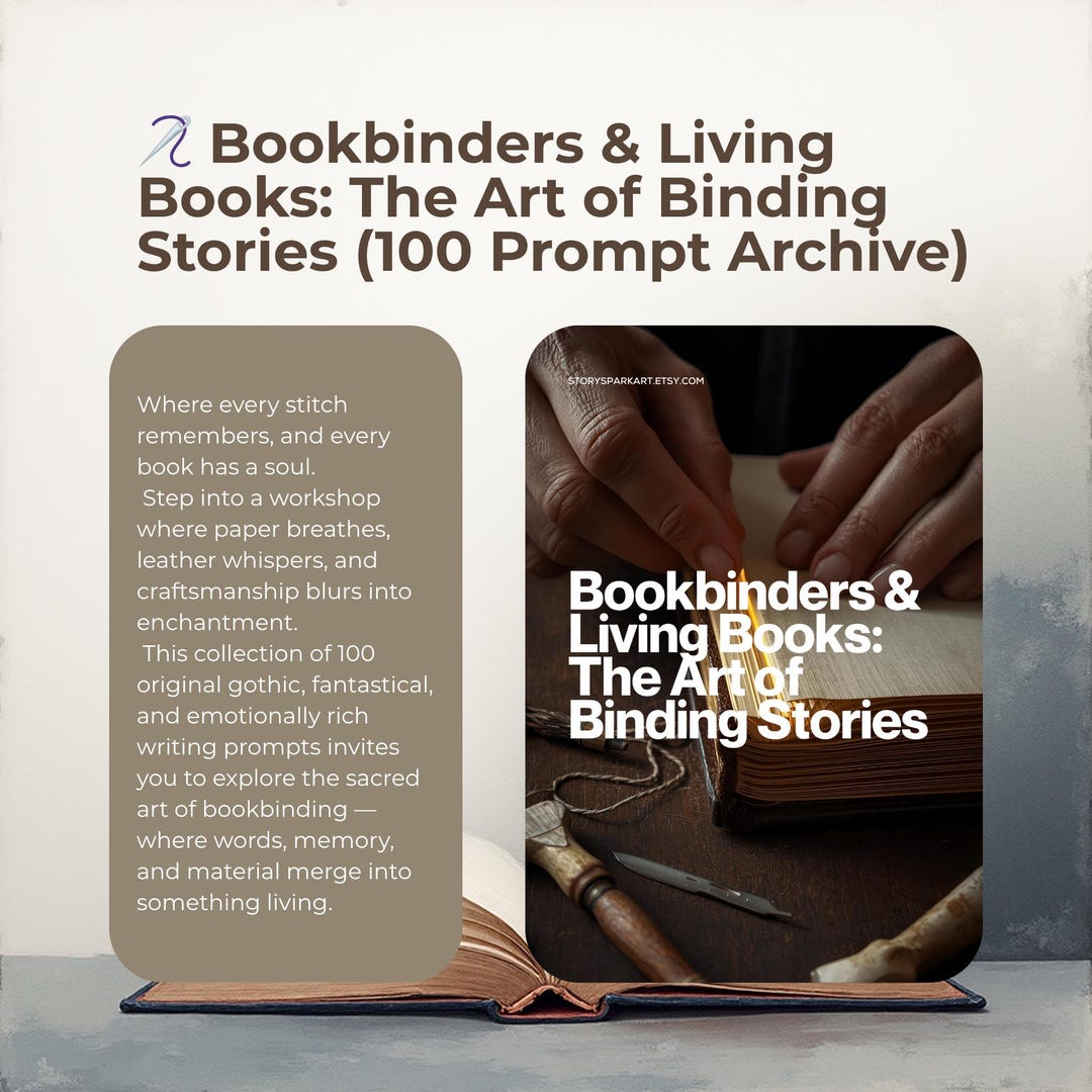Bookbinders & Living Books: the Art of Binding Stories (100 Prompts ...