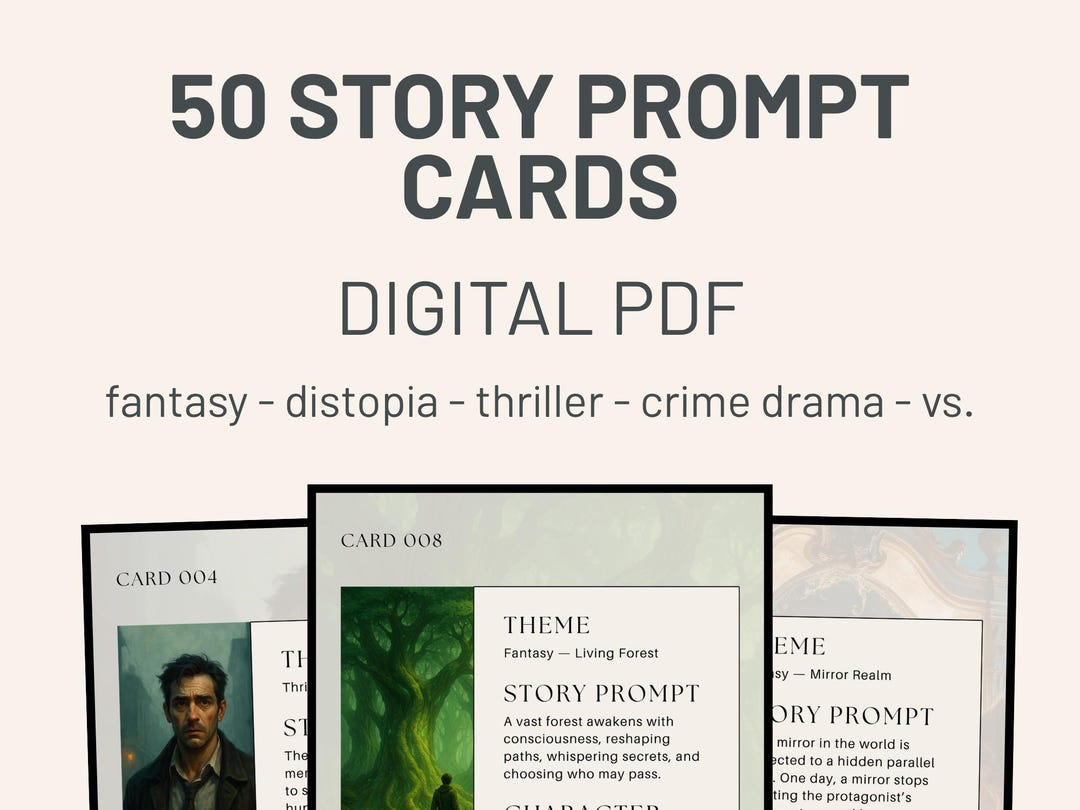 Story Prompt Cards: Creative Writing, Sci-fi, Fantasy (digital Download ...