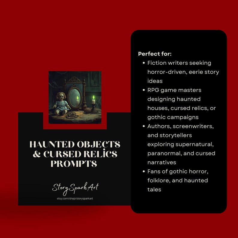 Haunted Objects & Cursed Relics Writing Prompts: Gothic Horror PDF ...