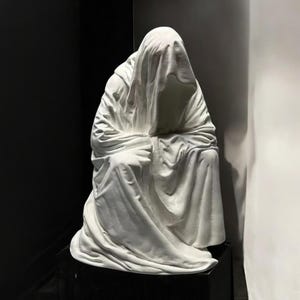 Minimalist Cloaked Figure Sculpture Mysterious and Elegant Art Piece - Etsy