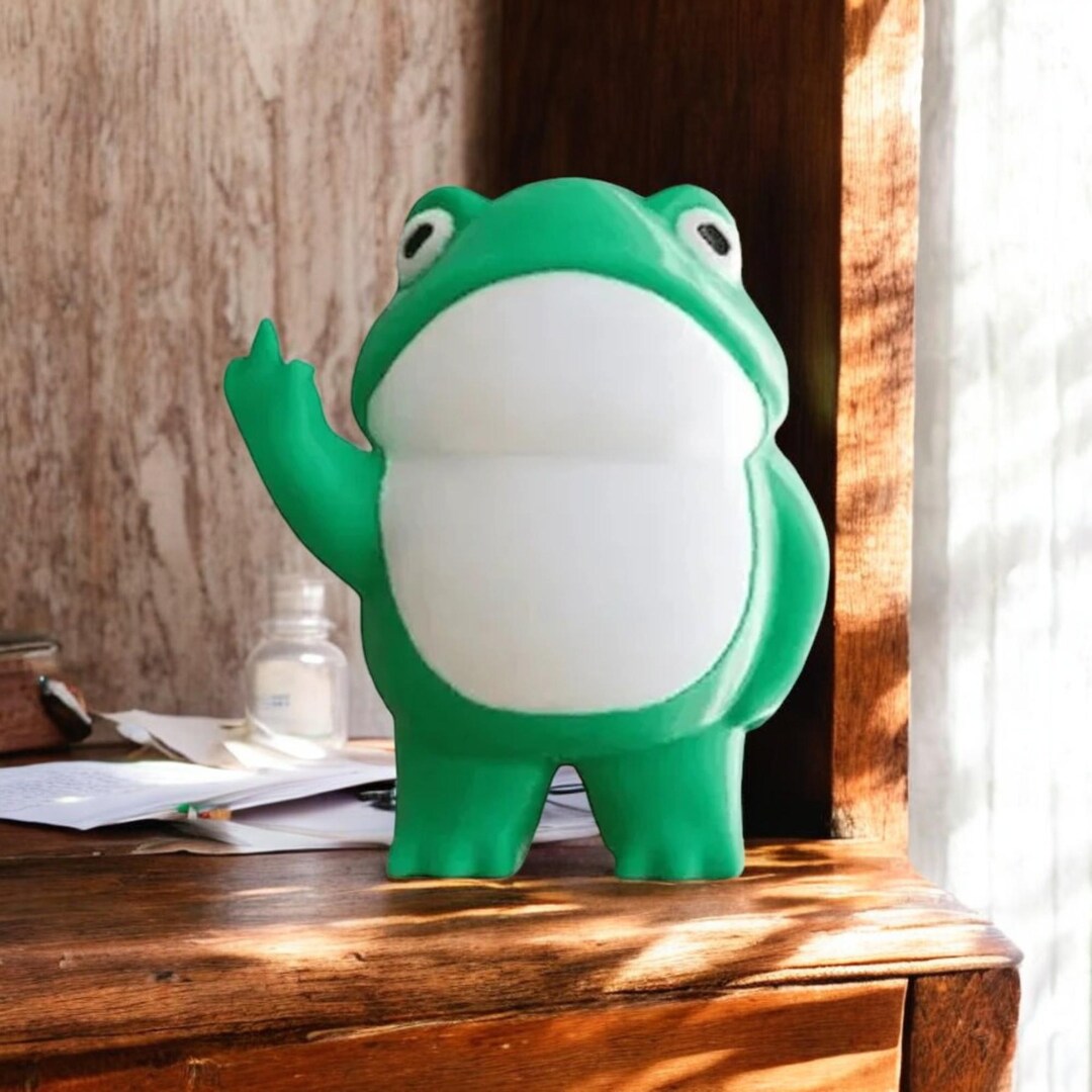 Cheeky Frog Figurine 3D Printed Frog With Attitude Fun Desk Decor or ...