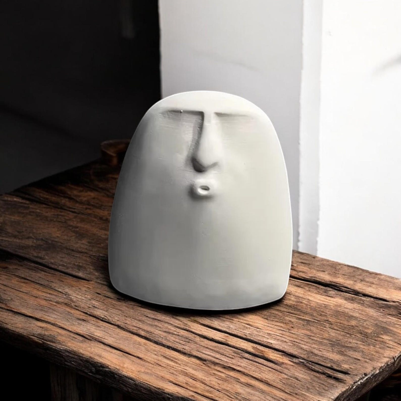 Minimalist Abstract Sculptures Handmade Art With Unique Funny Face - Etsy