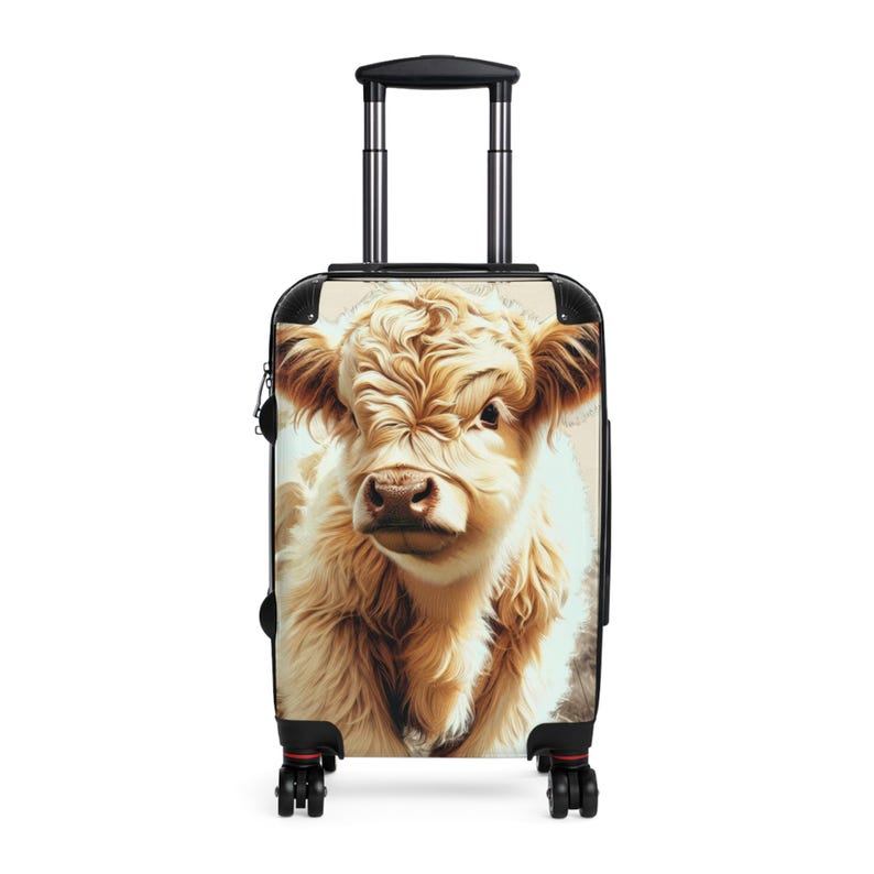 Highland Cow Rolling Suitcase With Pull Handle Luggage With Cow Theme ...
