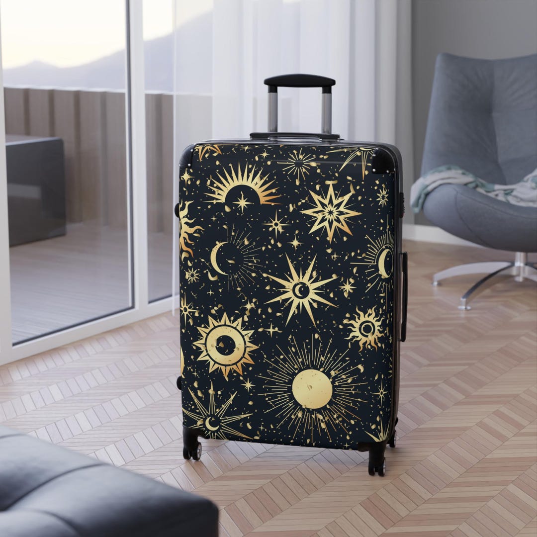 Star Suitcase Celestial Stars Travel Luggage Solar Design Rolling ...