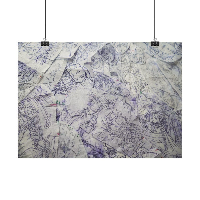 Anime Tattoos Stencil Poster (horizontal) - Etsy