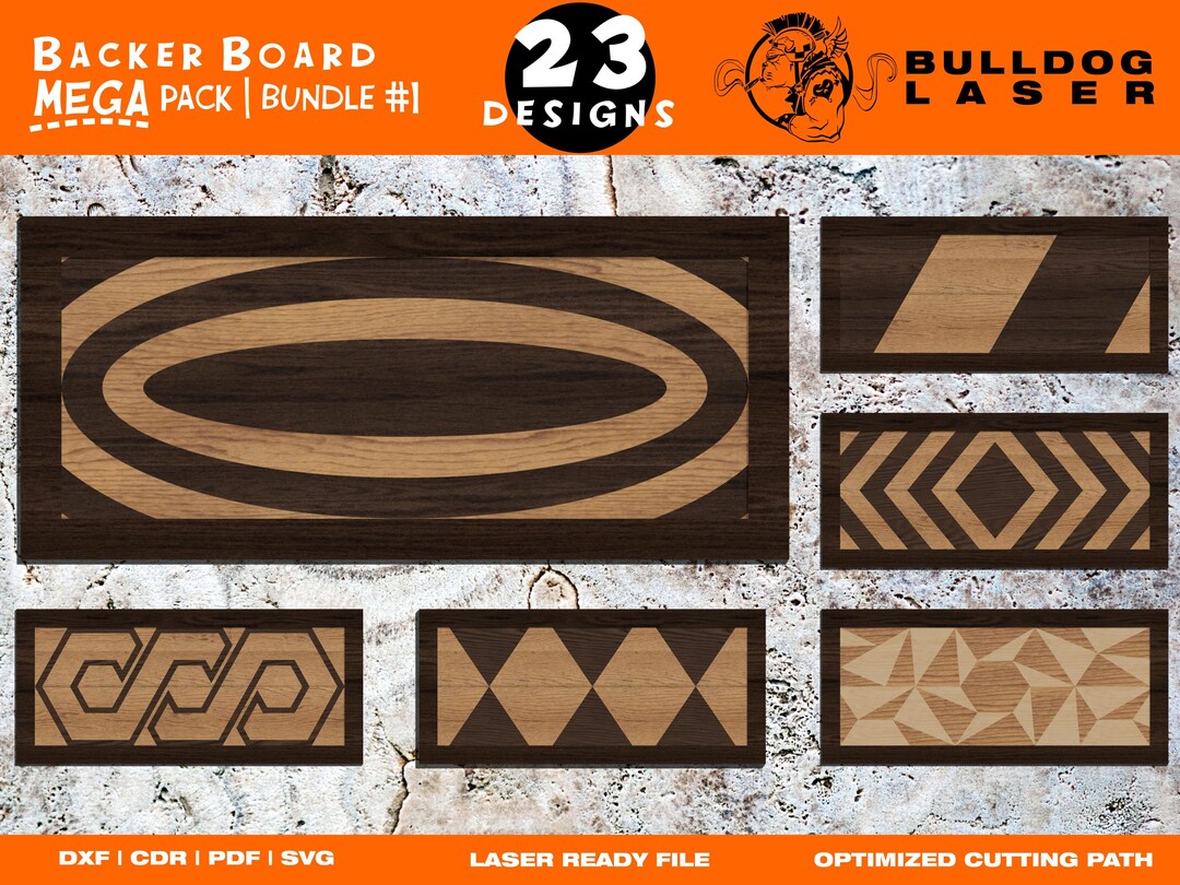 Line Art BUNDLE 1 - Backer Board MEGA Pack - 23 Designs - Trotec Tested ...