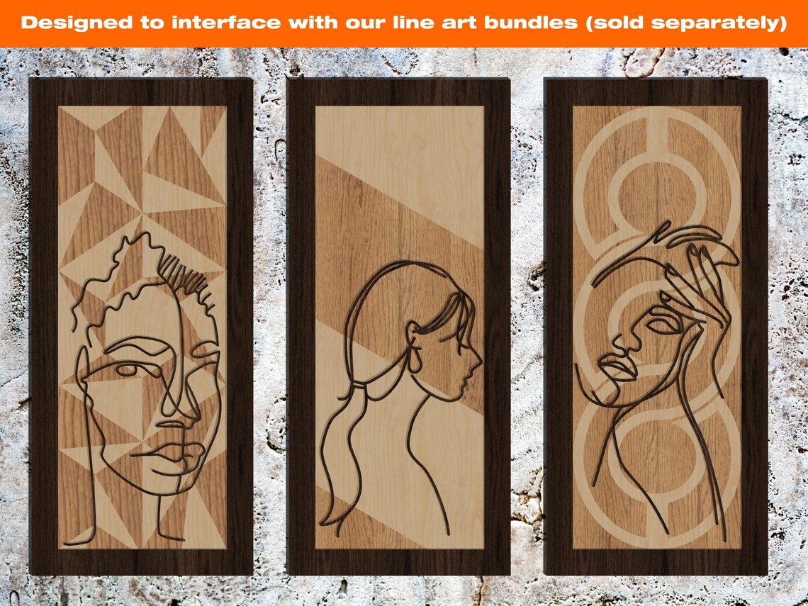 Line Art BUNDLE 1 - Backer Board MEGA Pack - 23 Designs - Trotec Tested ...