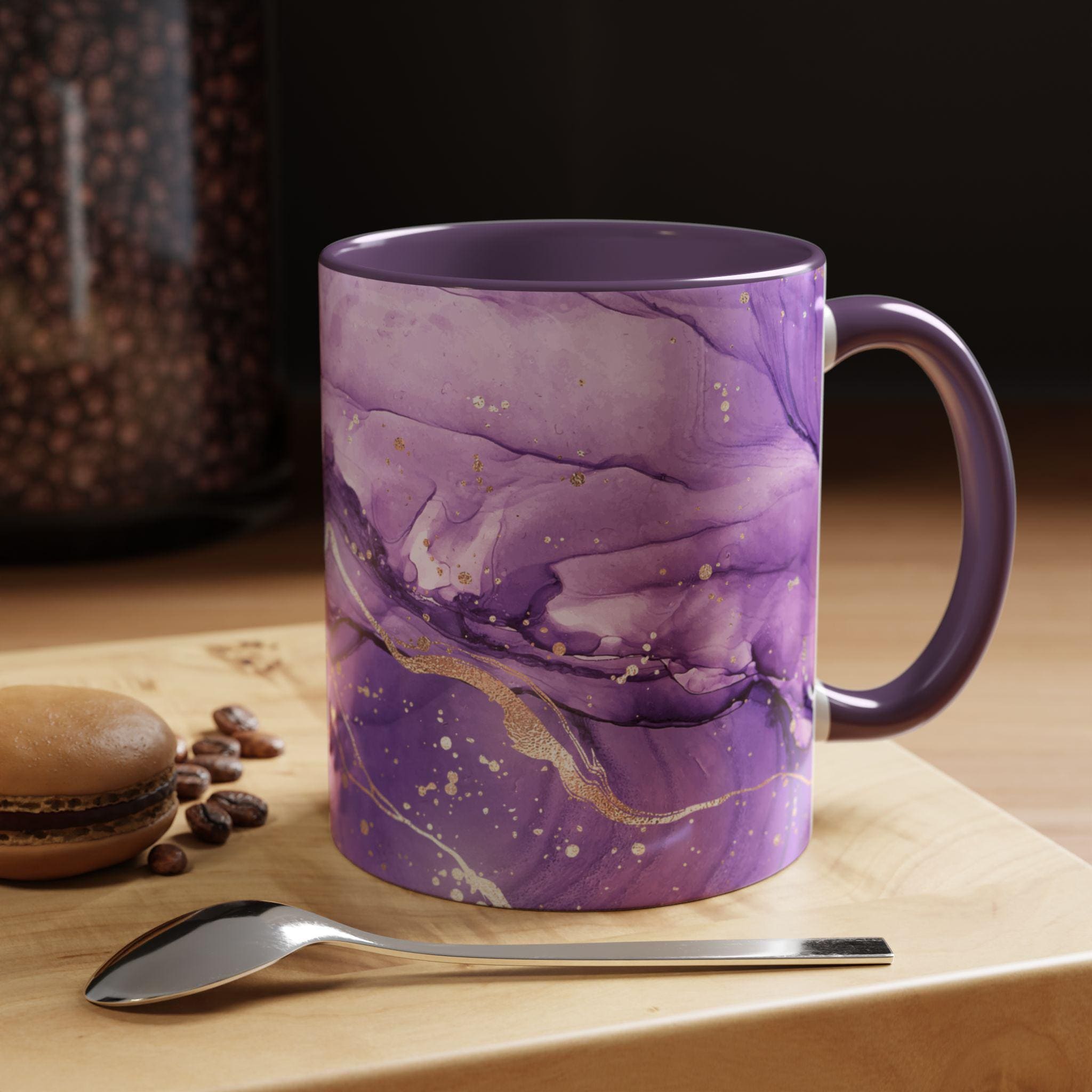 Purple Marble Coffee Mug (11 Oz) - Etsy