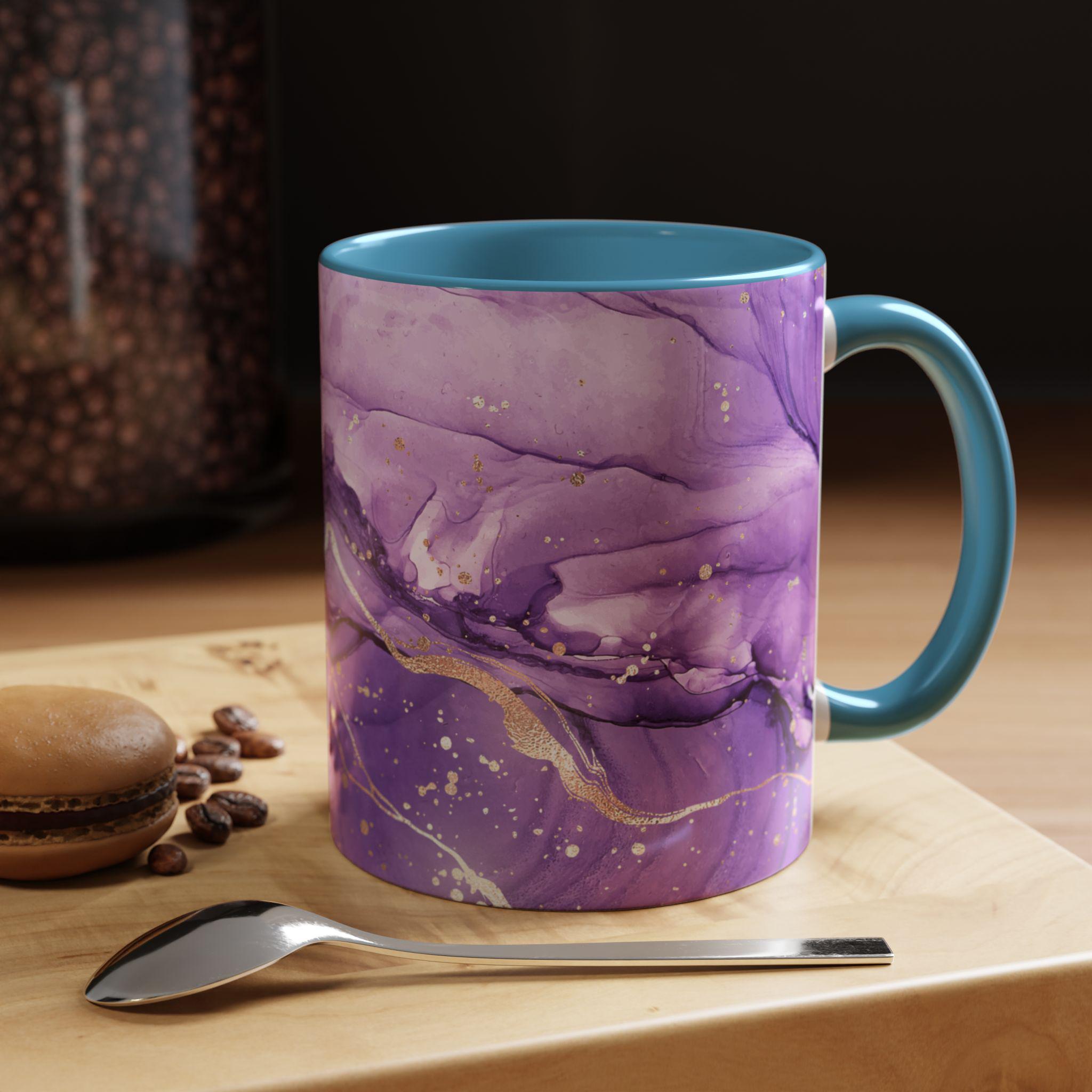 Purple Marble Coffee Mug (11 Oz) - Etsy