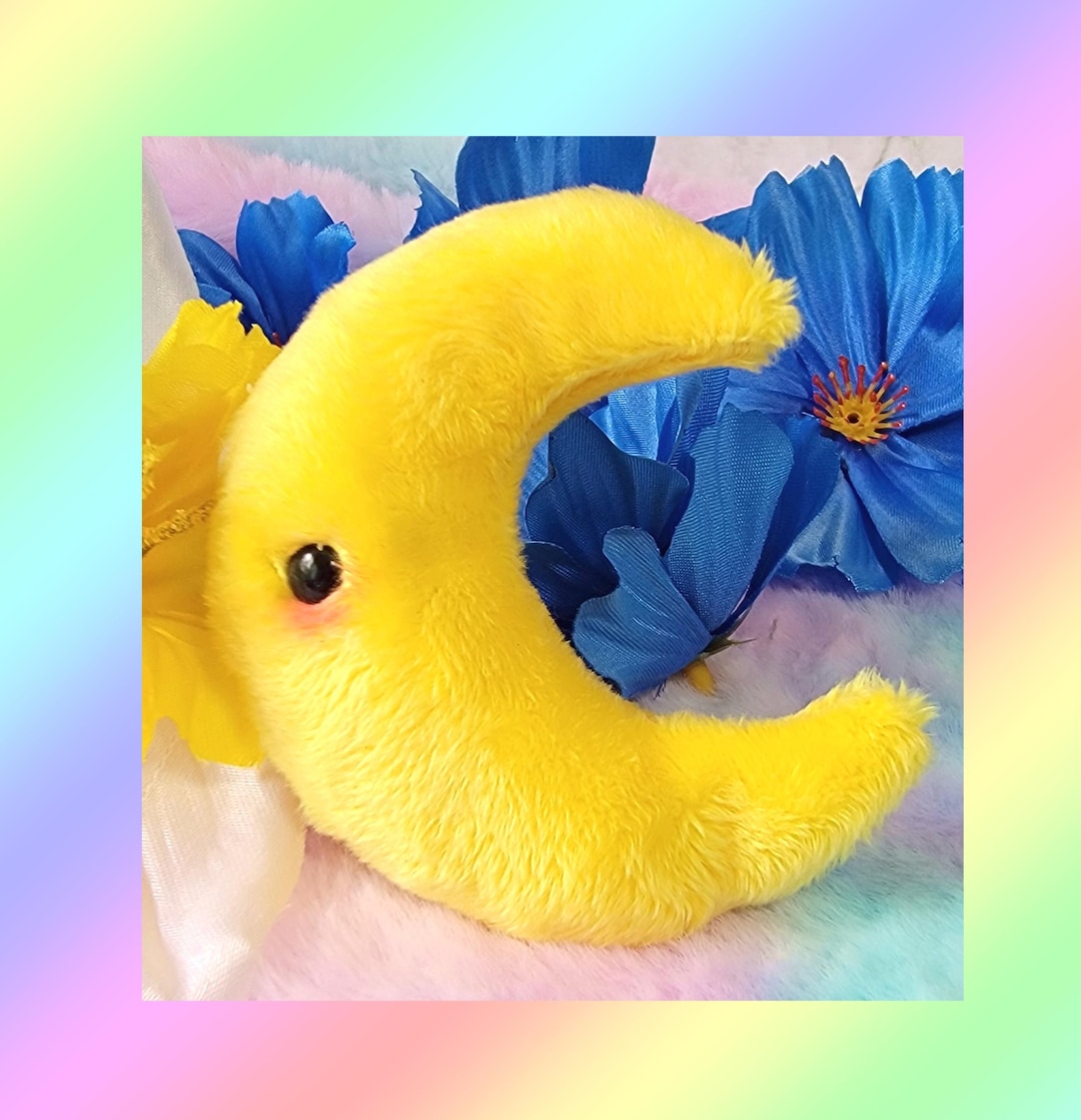 Handmade Moon Plushie, Sensory Bean Filled Stuffie, USA Made - Etsy