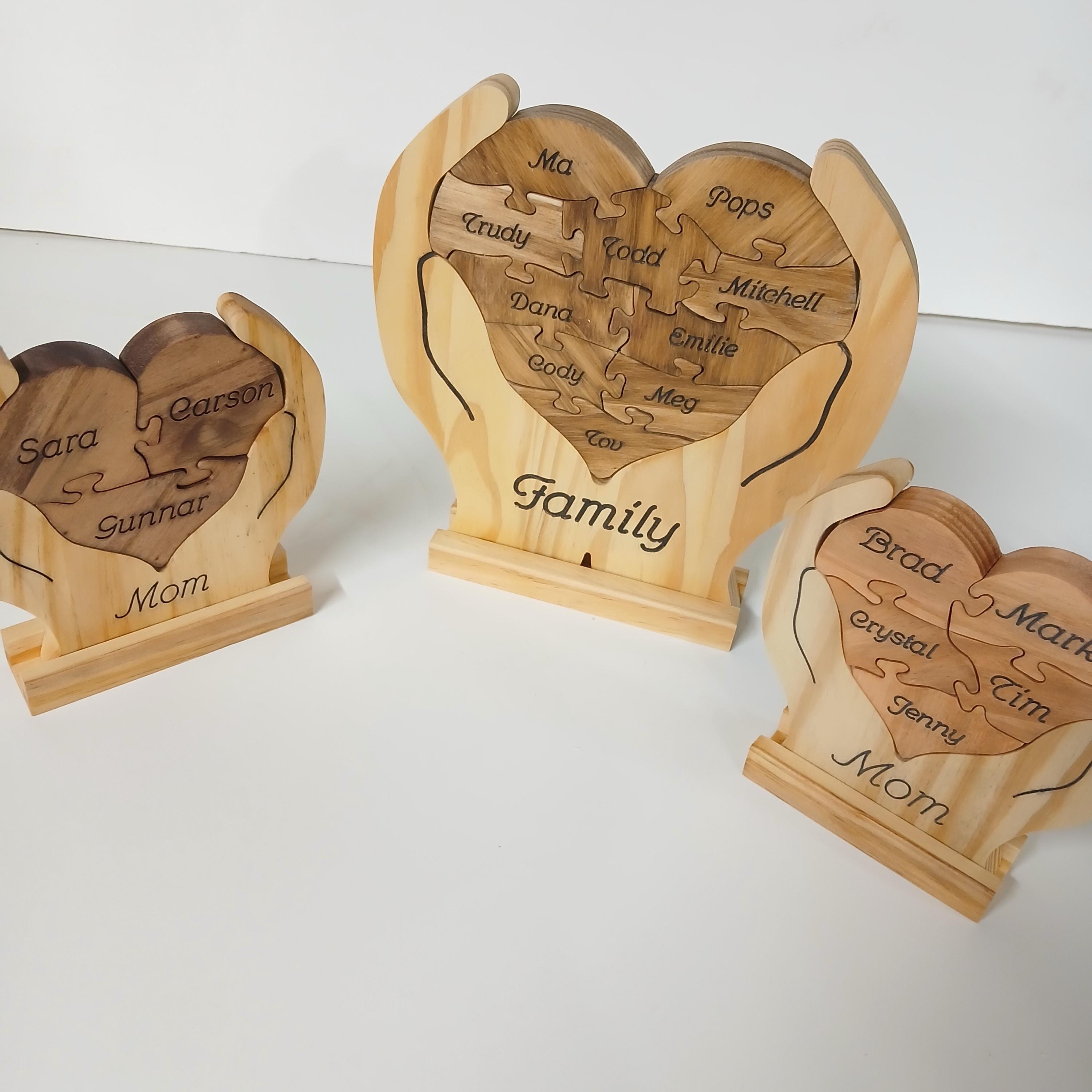 Family Heart Shaped Puzzle - Etsy