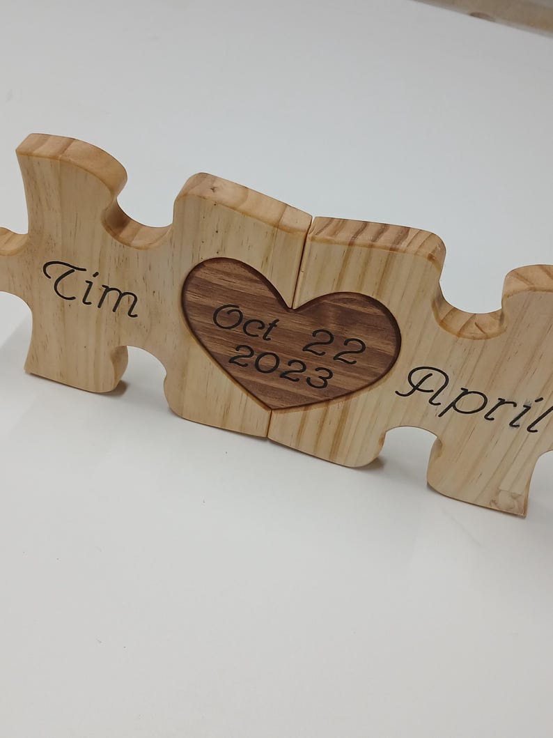 Personalized Heart Puzzle - Etsy