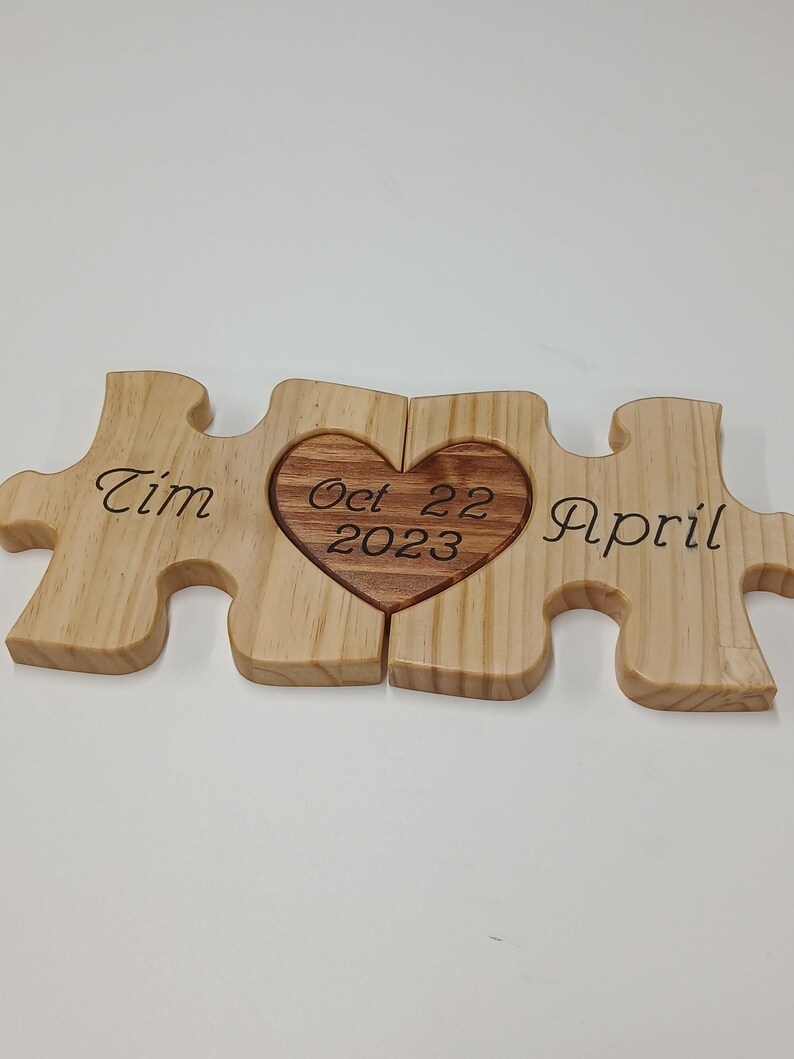 Personalized Heart Puzzle - Etsy
