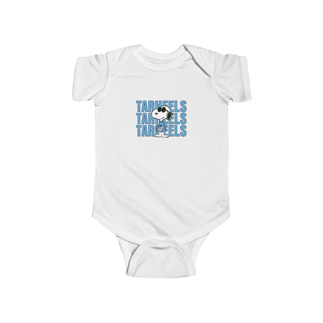Vintage UNC Chapel Hill Snoopy Tar Heels Infant Fine Jersey Onesie - Etsy