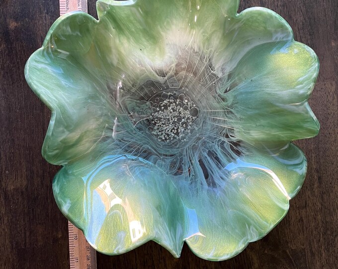 Maple Burl and Resin Bowl – Artisan Wood Turning – Rustic Serving Bowl ...