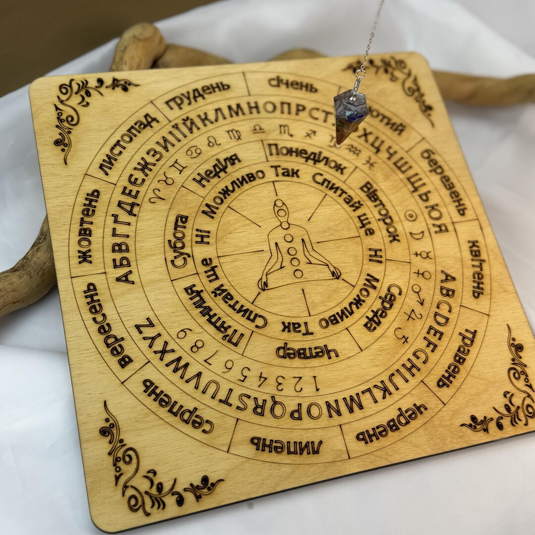 Divination Boards Pendulum Board Divination Tool Zodiac Months Days of ...