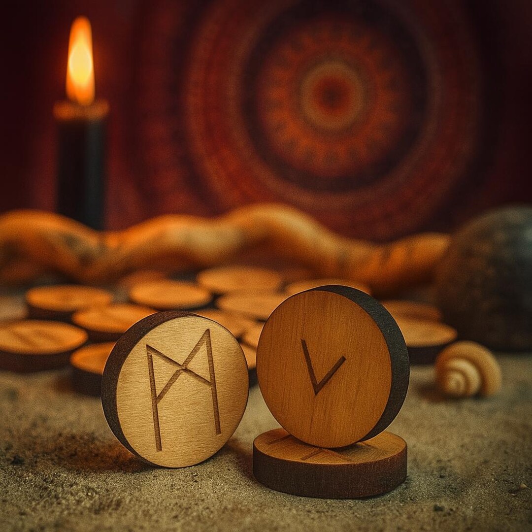Viking Rune Wooden Runes Blanks Birch Wood Set Rune Stones Nordic ...
