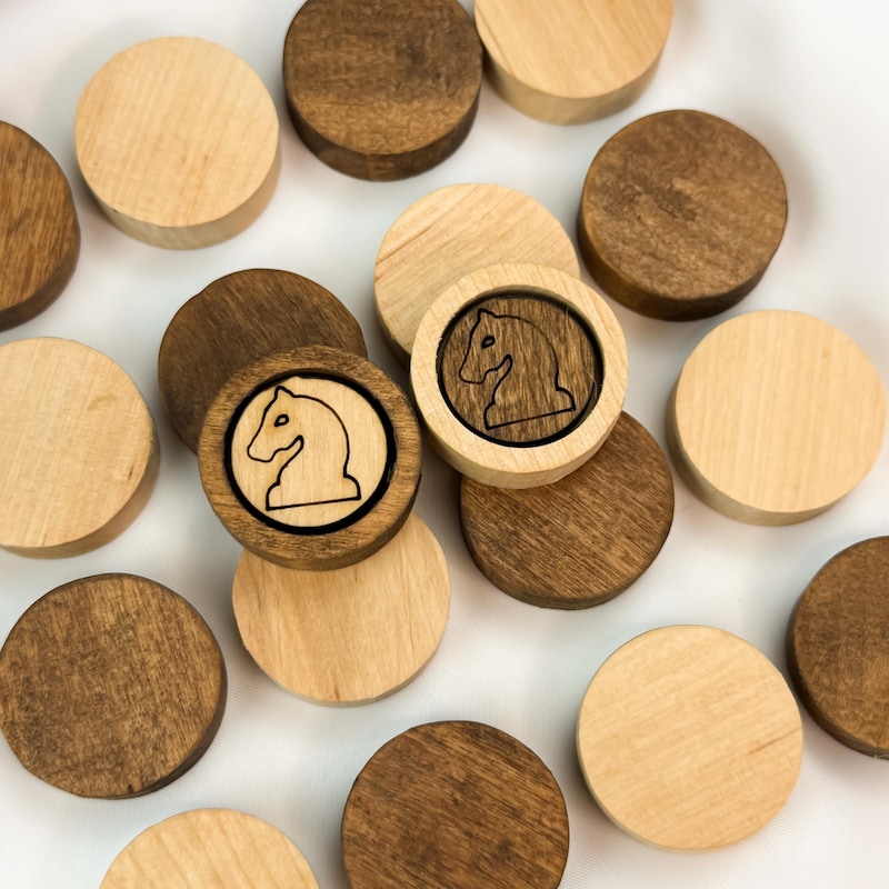 Wood Checker Pieces Crown - Etsy Canada