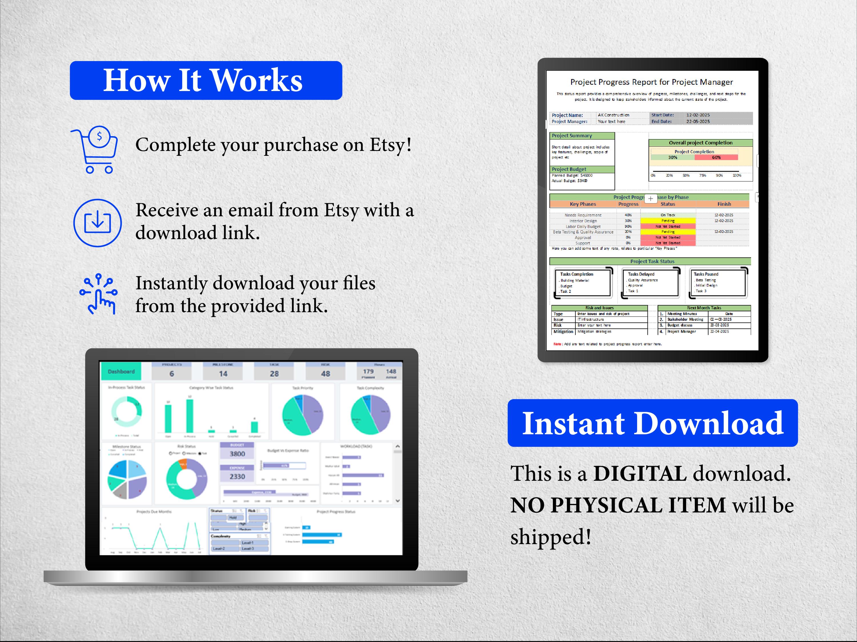 Daily Work in Progress Template | Work Report Template | Task Report ...