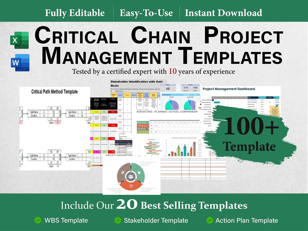 Critical Chain Project Management Templates, Critical Chain Excel ...
