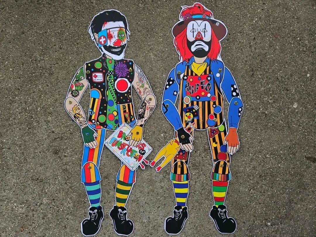 Yabo and Ruffo Paper Dolls set of 2 - Etsy