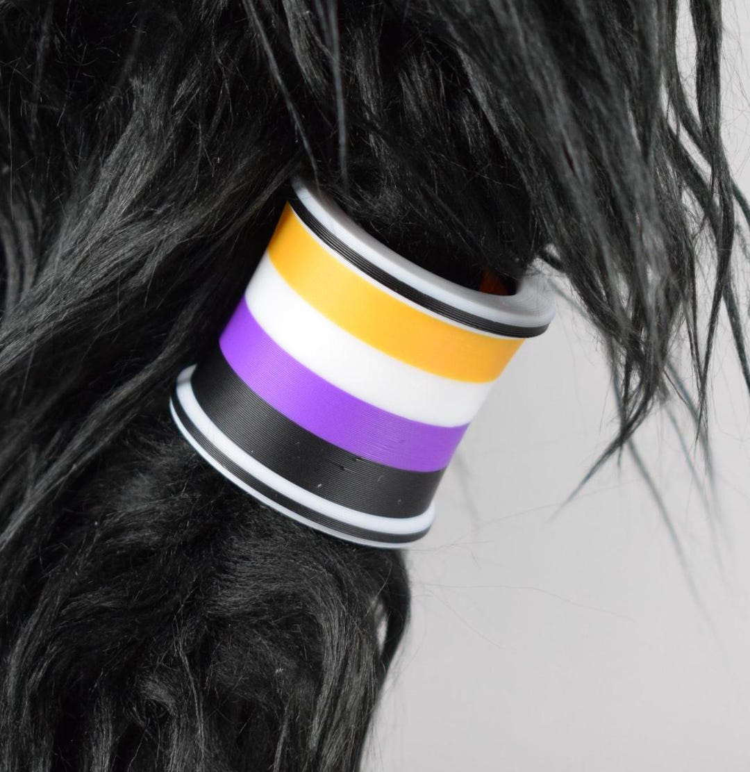 Fursuit Ear Cuff Non Binary Pride Flag Jewellery Piercing Accessory - Etsy