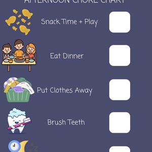 Personalized CHORE CHART - Morning & Evening (editable) - Etsy