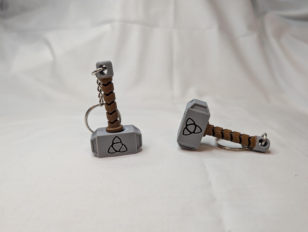 3D Printed Mjolnir Keychain, Norse Mythology Hammer Keepsake - Etsy