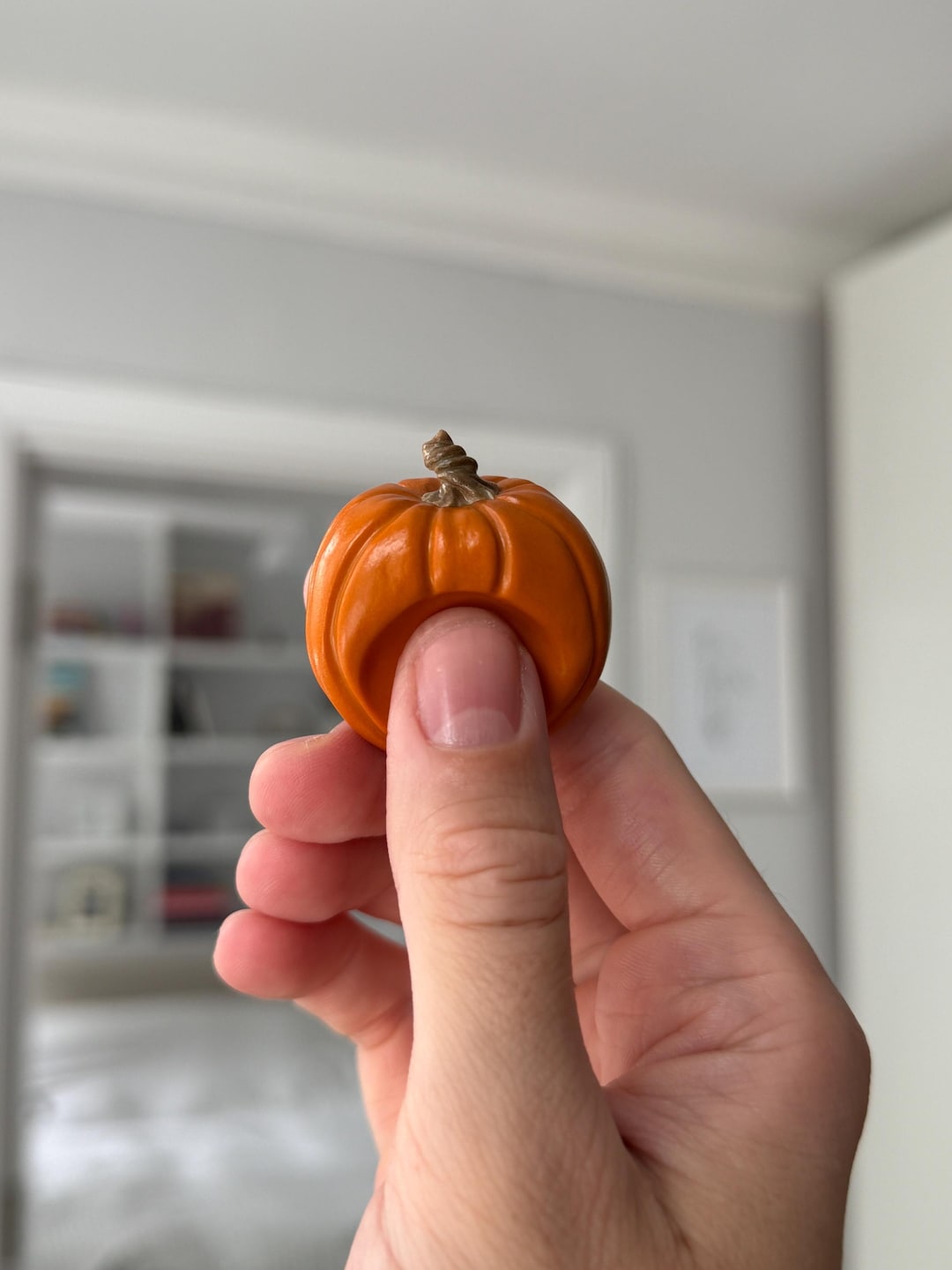 Handmade Pumpkin Worry Stone - Polymer Clay Sensory Stone - Fidget Toy ...