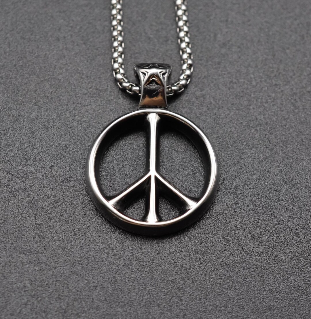 Collier signe de paix - pendentif signe de paix - bijoux croix inversée ...
