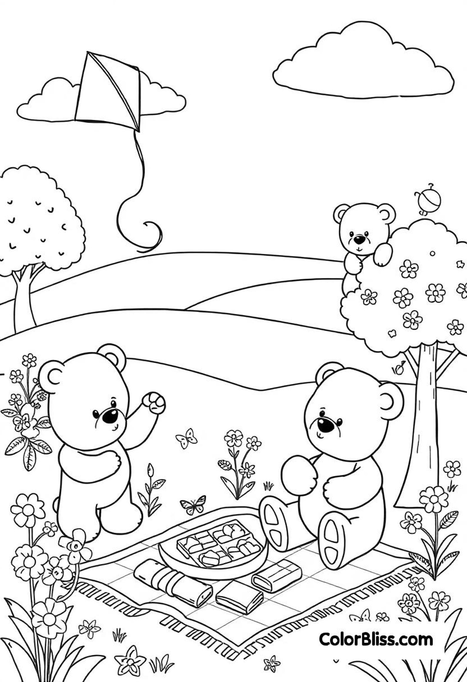 Cuddle up With Creativity: Teddy Bear Coloring Page - Etsy