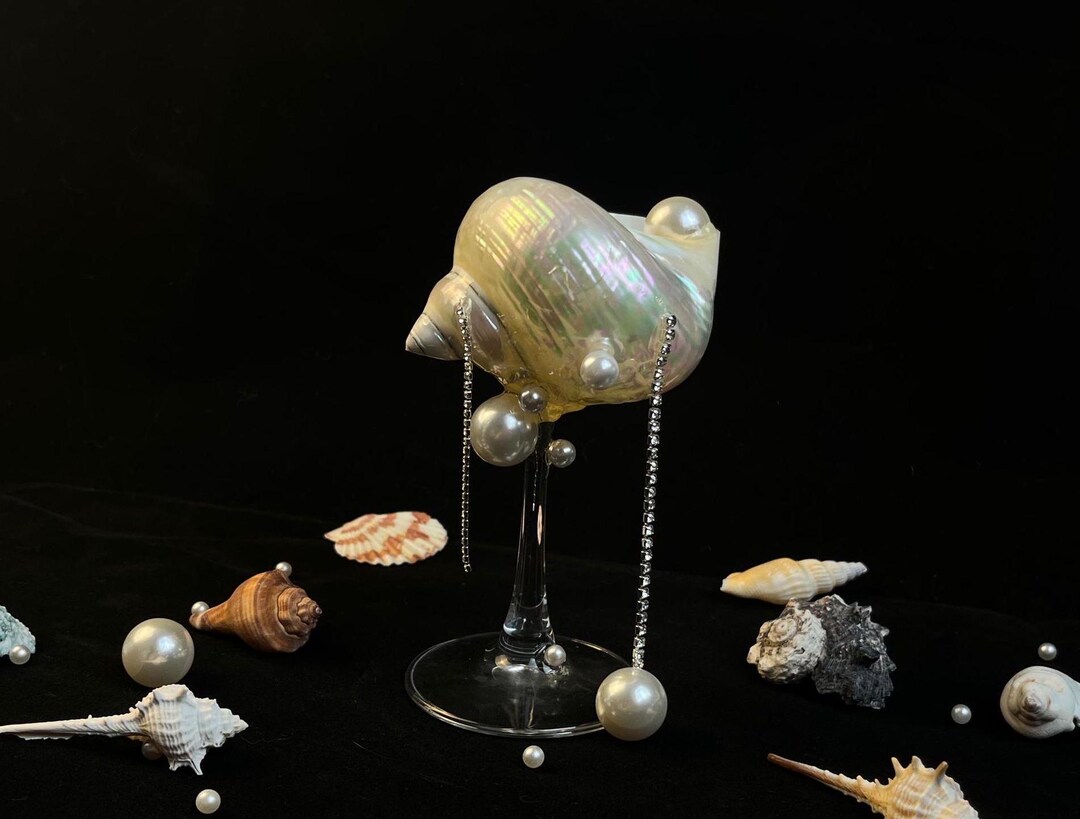 Pearl Conch Cup, Handmade Conch Cup, Shell Cup, Exquisite Charms, Beach ...
