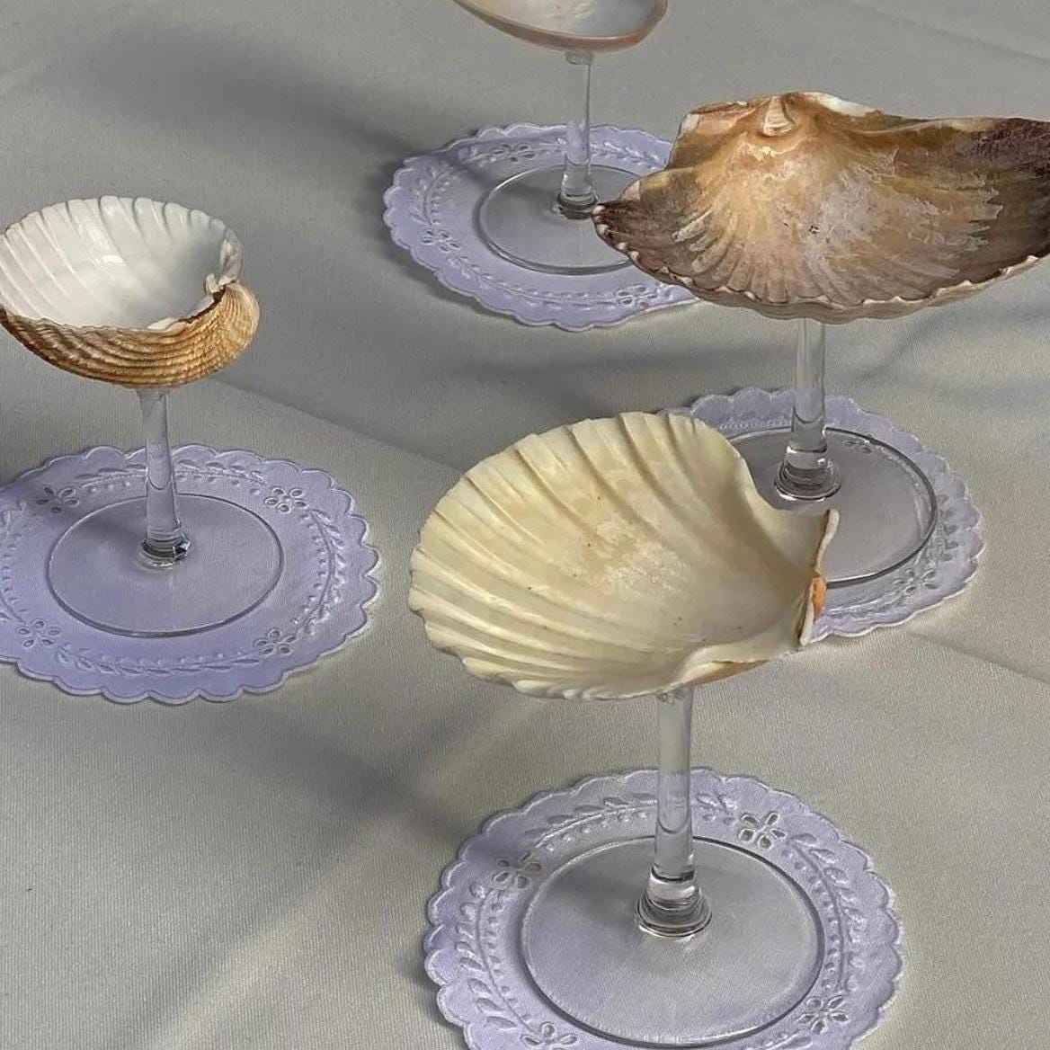 1 Piece Shell Cup, Unique Conch Glass Cups, Shell Cups, Martini Glasses ...