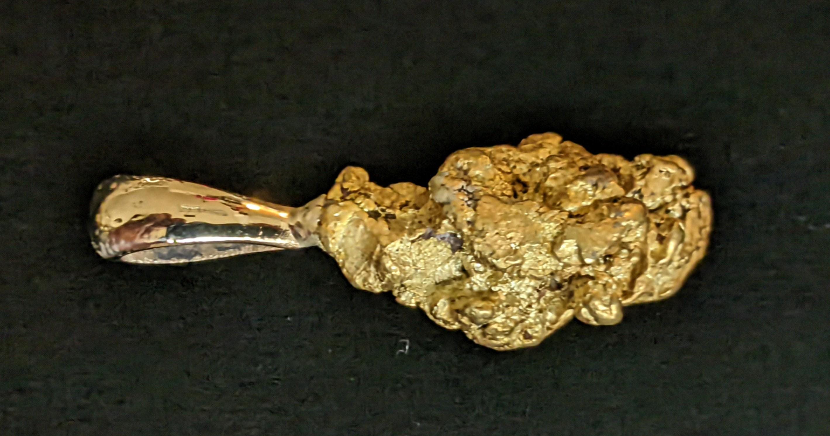 Gold Nugget Pendant - Etsy