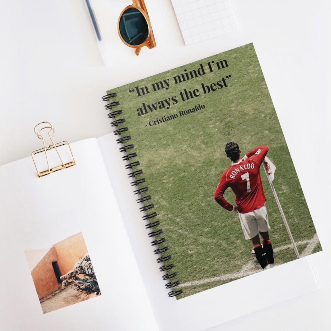 Cristiano Ronaldo Spiral Notebook - Ruled Line, Journal, Diary, Notepad ...