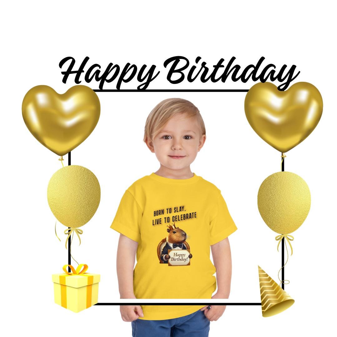 Kids Capybara Happy Birthday, Youth Size, Capybara Lover Gift, Capybara ...