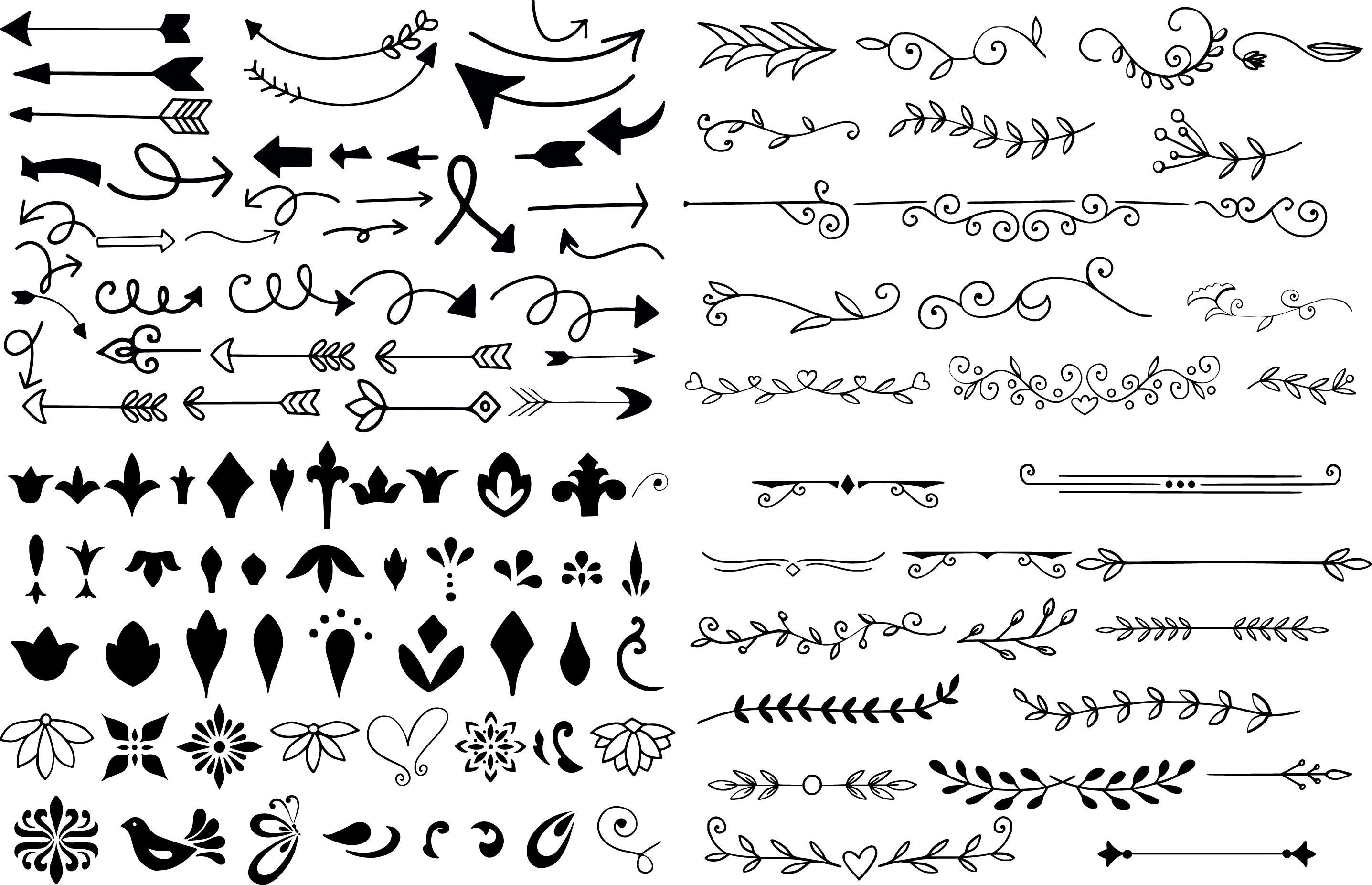 Decorative Elements SVG Bundle - Etsy