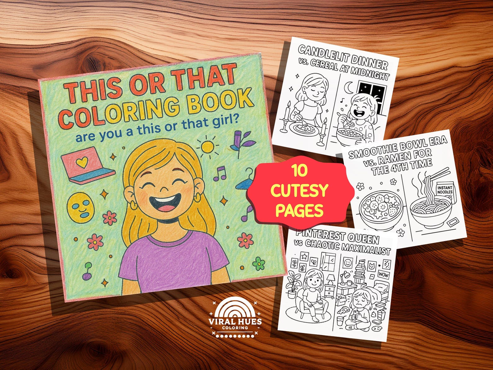 This or That: A Funny and Relatable Viral Trend Digital Coloring Book ...