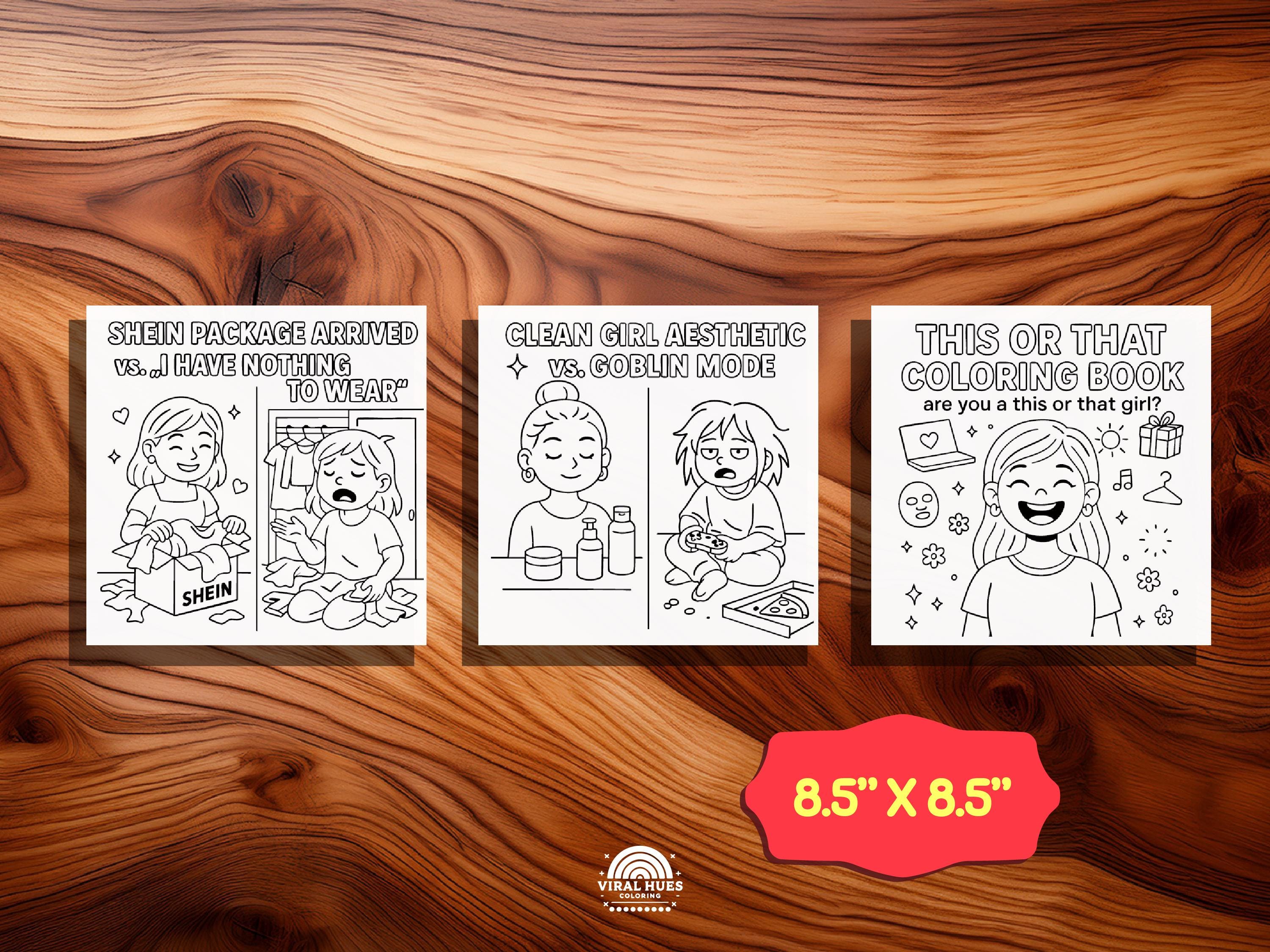 This or That: A Funny and Relatable Viral Trend Digital Coloring Book ...
