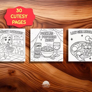 Girl Dinner Coloring Book: A Funny & Cute Viral Trend Digital Coloring ...