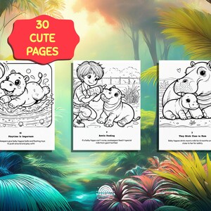 Baby Hippo Coloring Book for Kids: Fun & Educational Animal Adventures ...