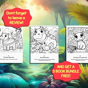 Baby Hippo Coloring Book for Kids: Fun & Educational Animal Adventures ...
