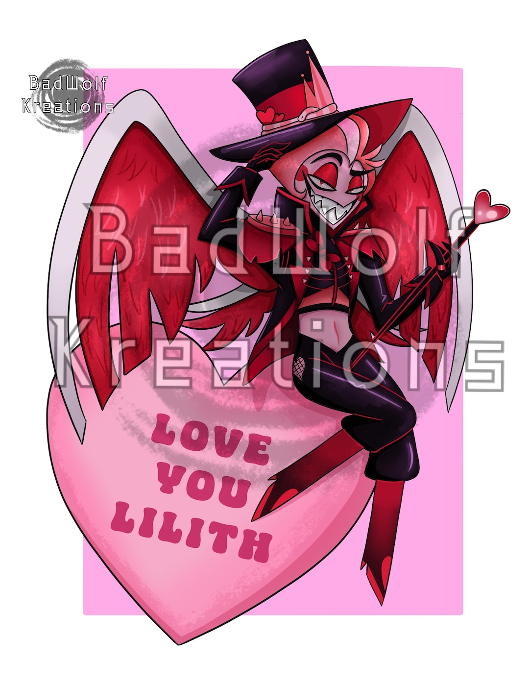 Lucifer Hazbin Hotel Valentine’s Day 8x10 Art Print - Etsy