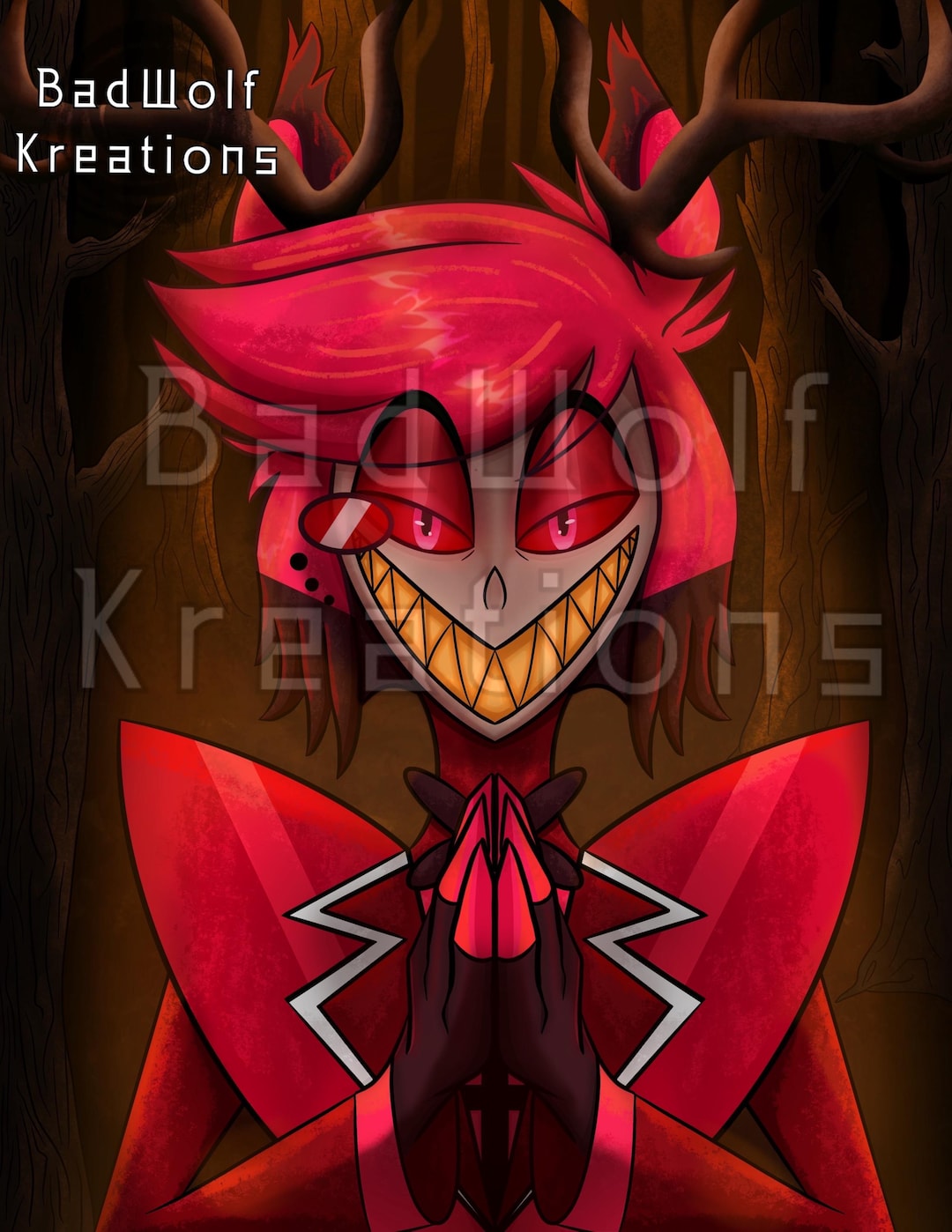 Alastor Hazbin Hotel Character Portrait Art Print - Etsy